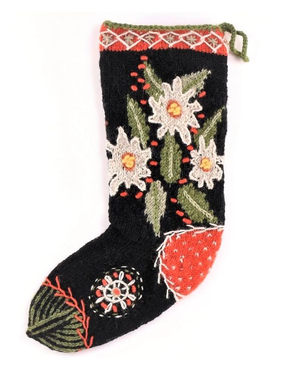 Lost Horizons Knitwear Edelweiss Christmas Stocking Handknit Wool ...