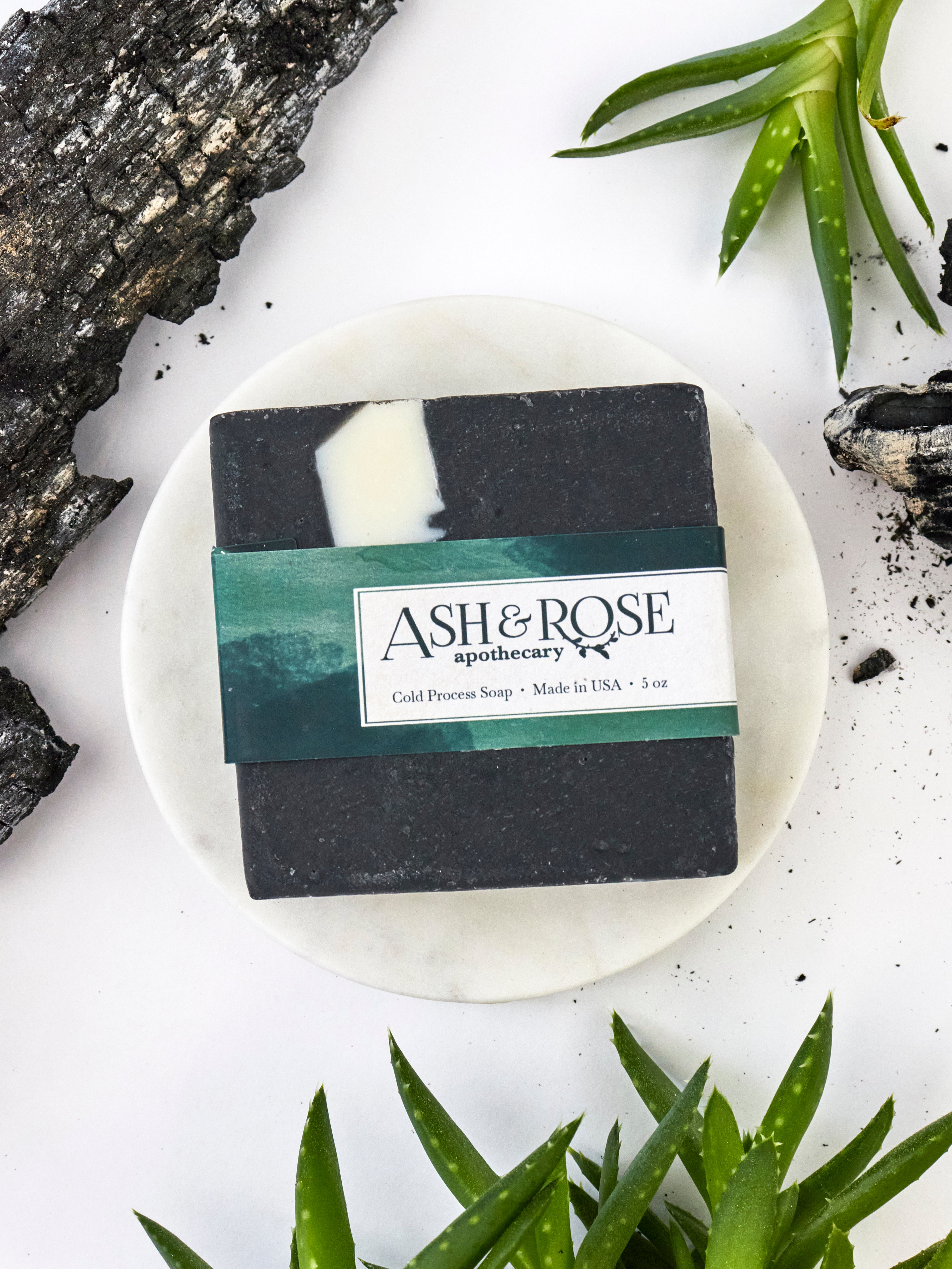 Charcoal & Aloe Soap Scrub Bar – Ash & Rose