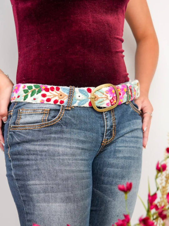 Floral Embroidered Belts – Ash & Rose