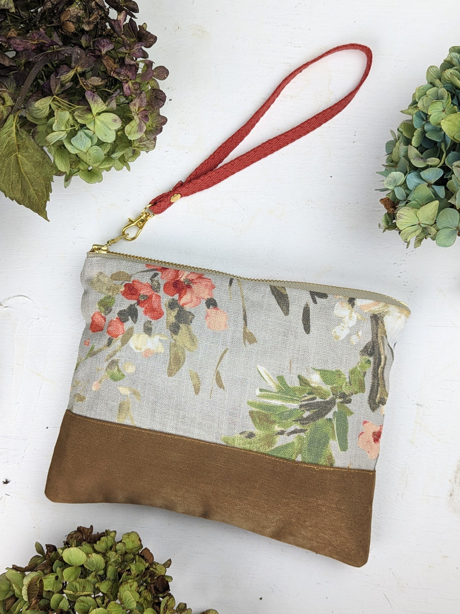 Ash & Rose Antique Roses Vintage Fabric Wristlet Purse, Locally Made in ...
